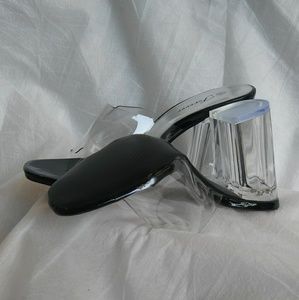 Forever 21 | Shoes | Womens Transparent Chunky Heel Slip On Shoes ...